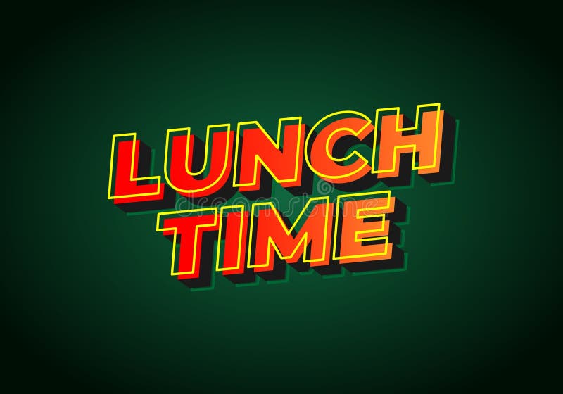 Lunch Time. Text Effect for Restaurant Advertising Needs Both Online ...