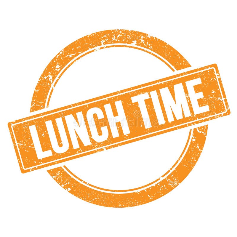 LUNCH TIME Text Written on a Blue Thought Bubble Stock Illustration ...