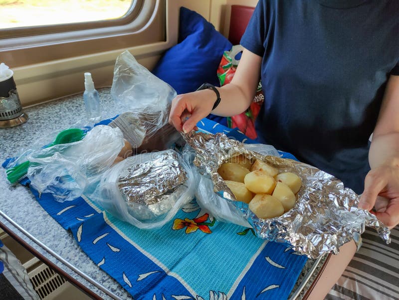 Lunch on a Train stock image. Image of glass, holiday - 9330445