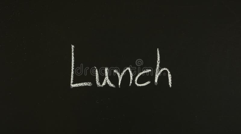 Lunch stock image. Image of word, abstract, chalk, eating - 34578347