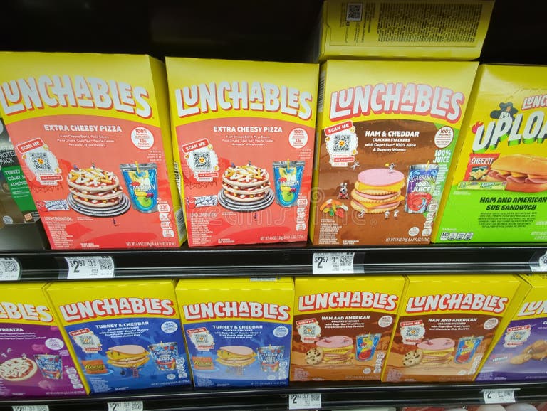 Lunchables Lunch Boxes Brand Display Logo on Shelf Editorial ...