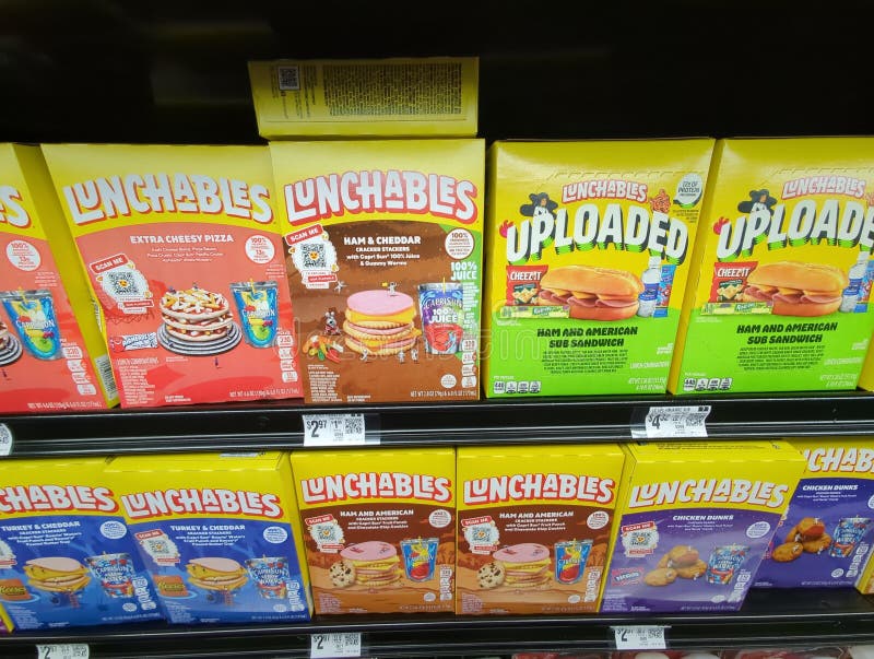 Lunchables Lunch Boxes Brand Display Logo on Shelf Editorial Stock ...