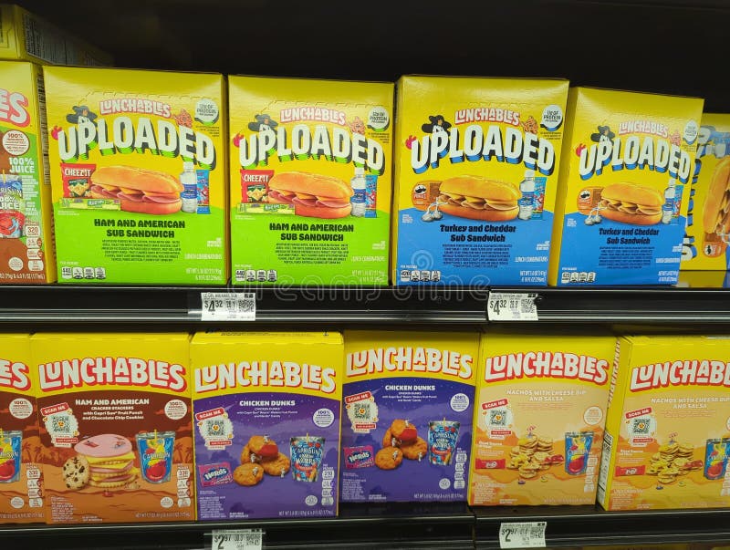 Lunchables Lunch Boxes Brand Display Logo on Shelf Editorial ...