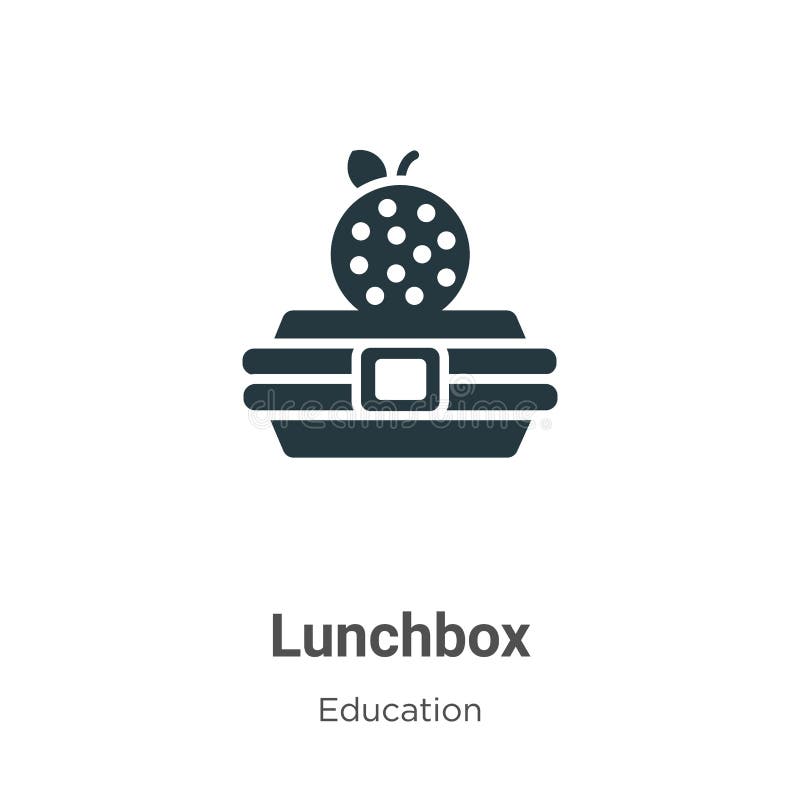 Lunchbox Vector Icon on White Background. Flat Vector Lunchbox Icon ...