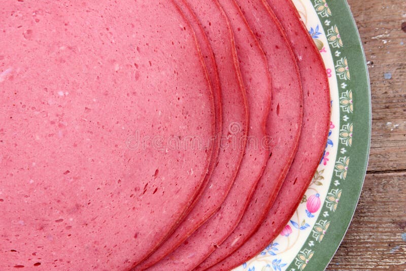 Luncheon meat stock photo. Image of round, tasty, slices - 71426682