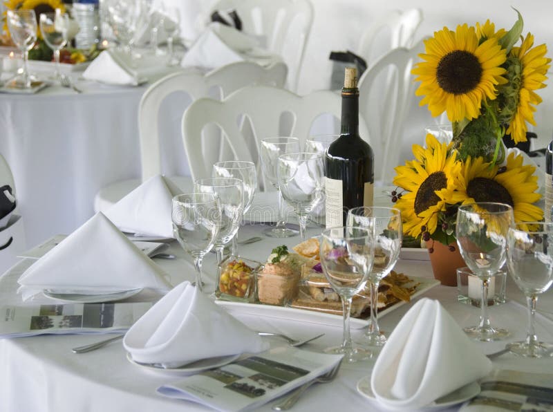 Luncheon Table stock image. Image of luncheon, place, bottle - 6148041