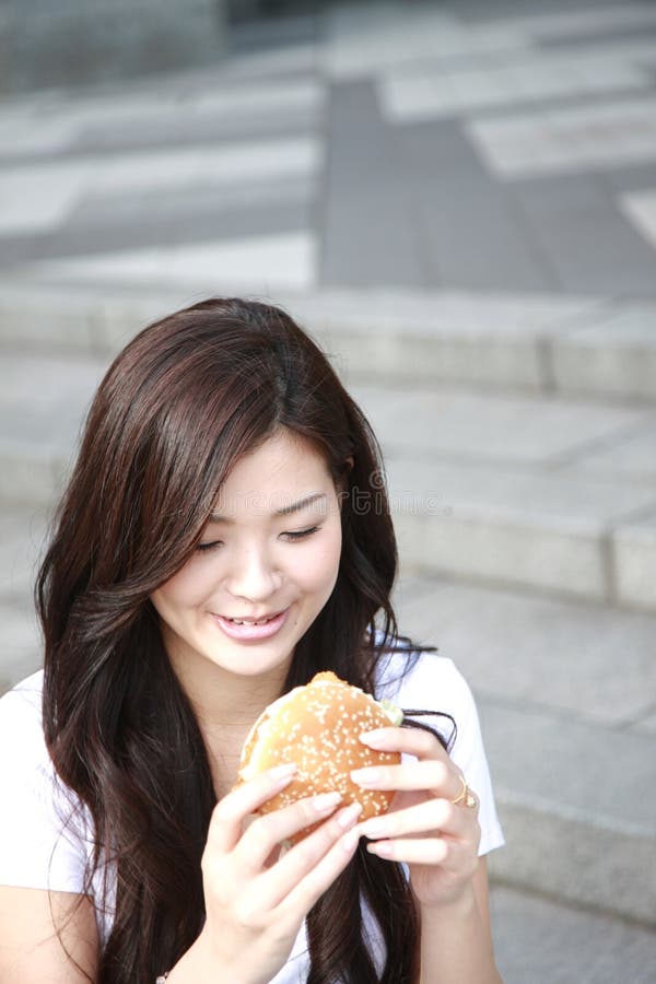 Lunchtime stock image. Image of young, long, noon, pretty - 6771057