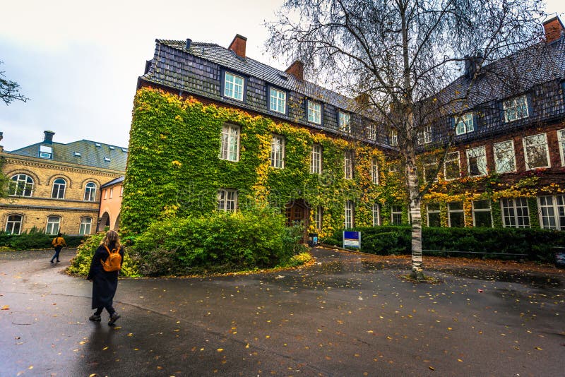 Lund - October 21, 2017: Campus of the University of Lund, Sweden ...