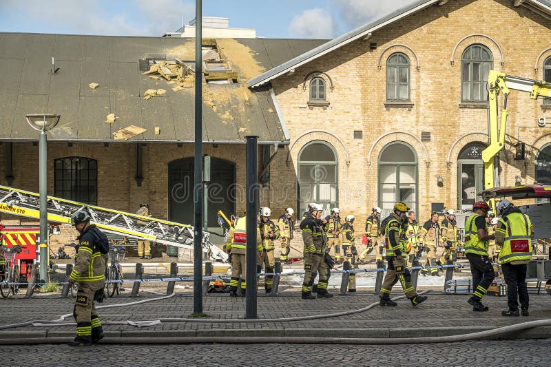 Lund, Sweden, 04th Aug, 2023, Fire Attack at a Cafe at the Train ...