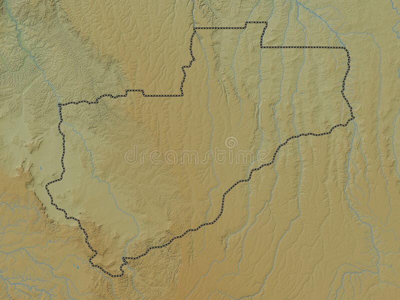 Lunda Norte, Angola. Physical. No Legend Stock Photo - Image of outline ...