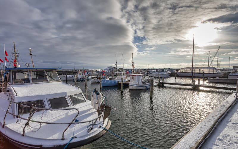 Lundeborg Harbor in Denmark Stock Photo - Image of exterior, geometric ...