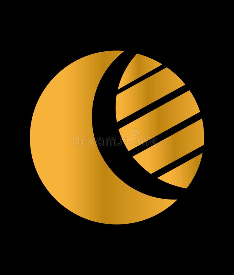 Lune Logo Icon illustration de vecteur. Illustration du lunaire - 82257674