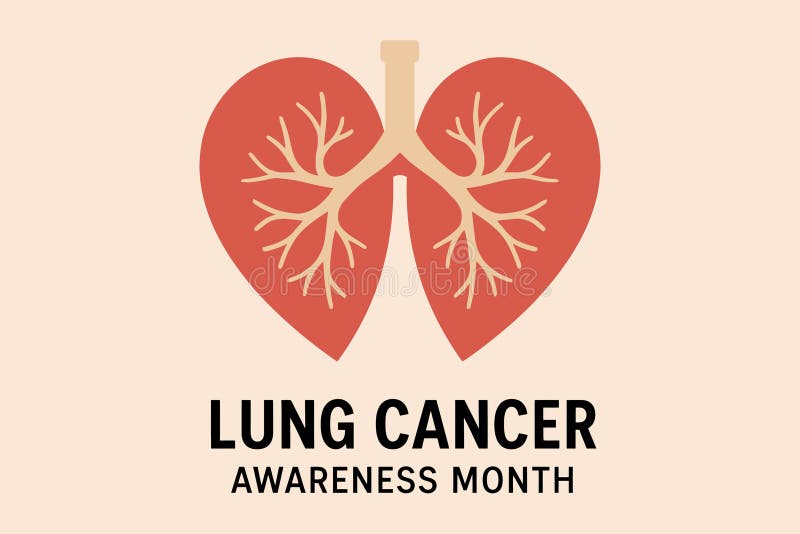 Lung Cancer Awareness Month Illustration Lungs Stock Vector ...