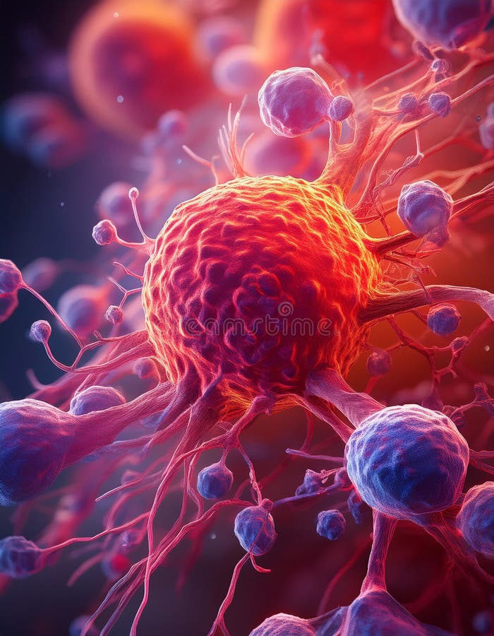 Lung Cancer Cells Under Microscope Stock Image - Image of pathology ...