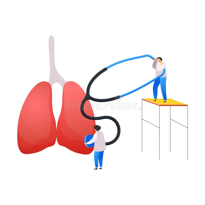 Lung Doctors Flat Composition Stock Vector - Illustration of icon ...