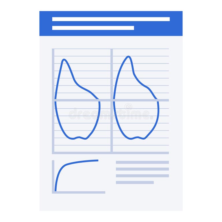 Lung Function Test Medical Record Stock Vector - Illustration of graph ...