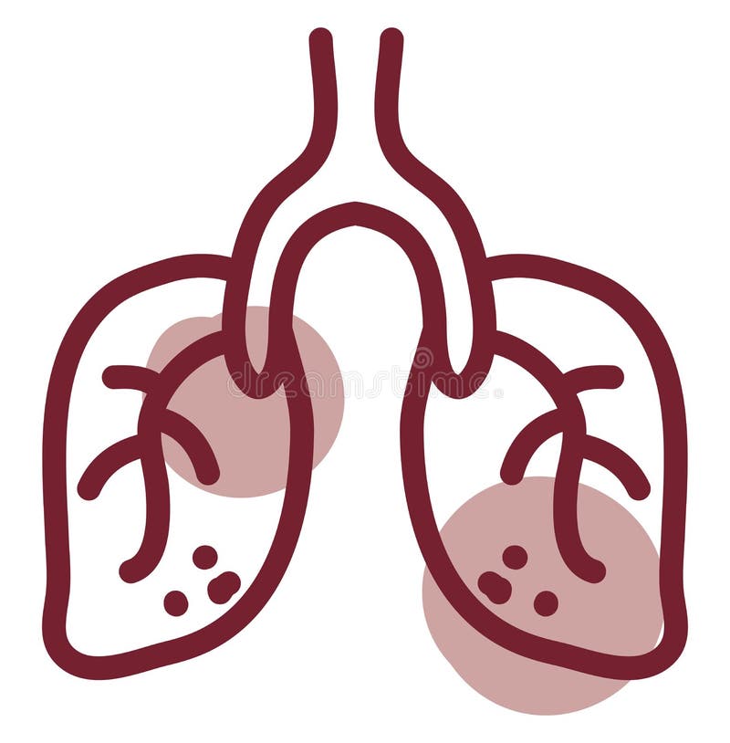 Lung health, icon stock vector. Illustration of anatomy - 258924155