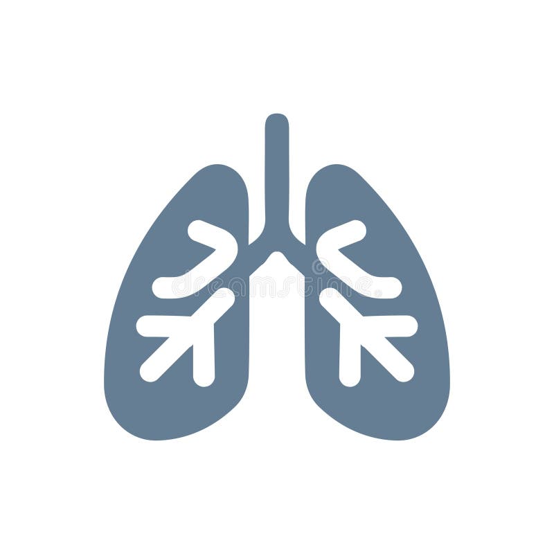 Lung Icon, Human Primary Organ of the Respiratory System Vector Art ...