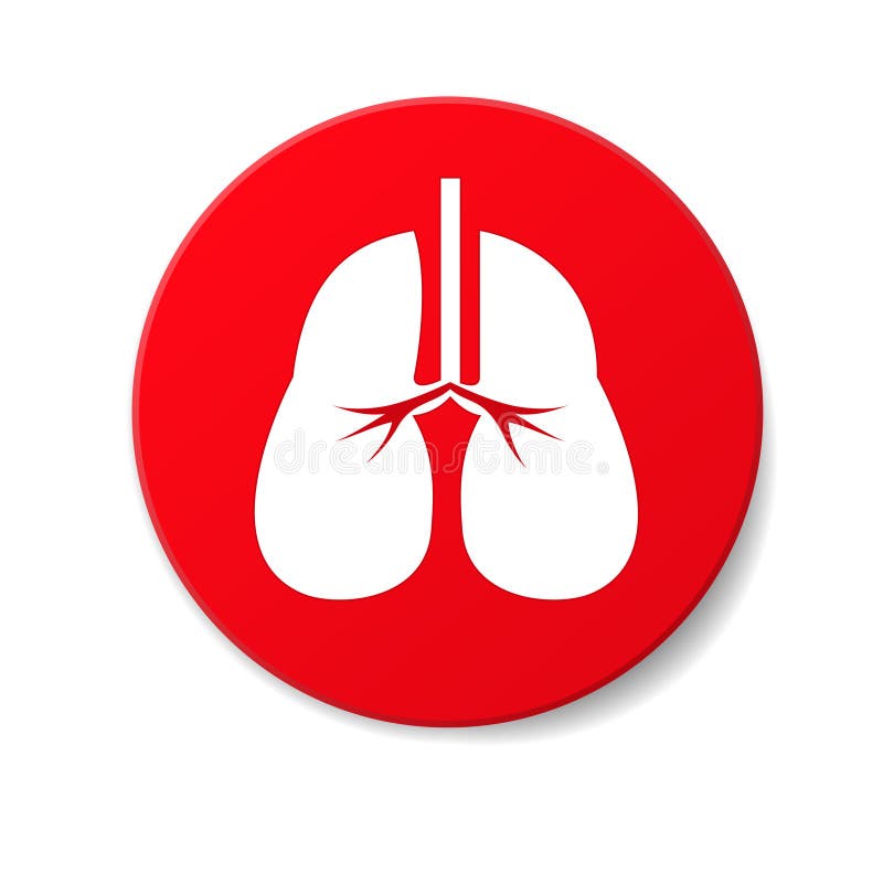Breathing Lungs Icon, Flat Style Stock Vector - Illustration of bronchi ... Breathing Lungs Icon, Flat Style Stock Vector - Illustration of bronchi ...