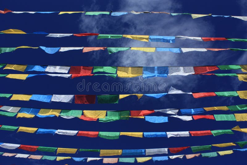Lung Ta (Prayer Flags) stock image. Image of tibet, line - 11836473
