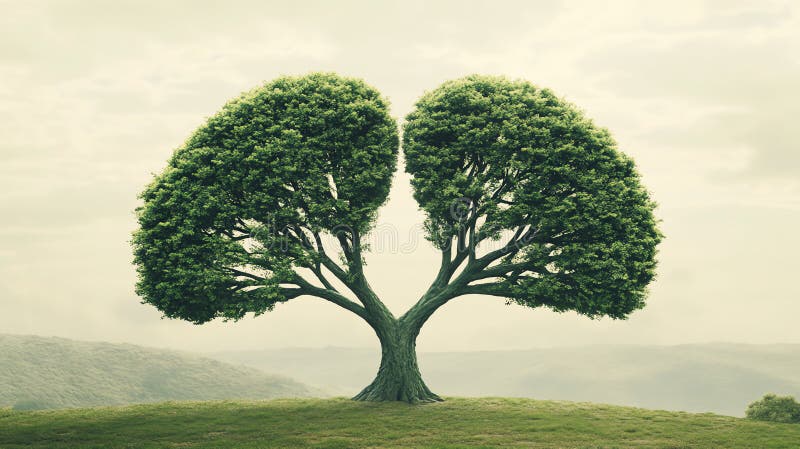 Lung tree, AI generated stock illustration. Illustration of ...