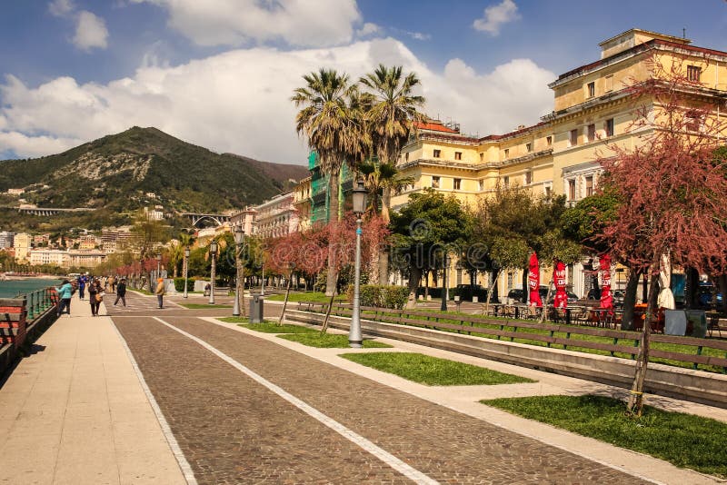 Lungomare Trieste. Salerno. Italy Editorial Photo - Image of byzantine ...