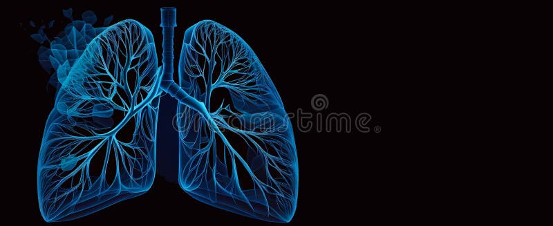 Lungs. Abstract Image of a Human Lungs in the Form of a Starry Sky or ...