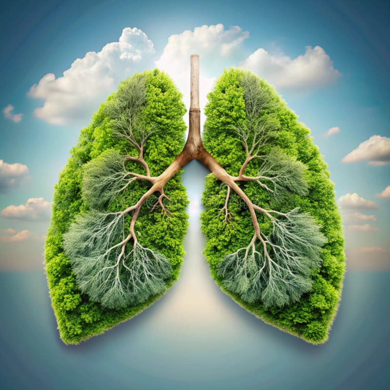 Lungs As a Healthy, Green Ecosystem Stock Photo - Image of plants ...