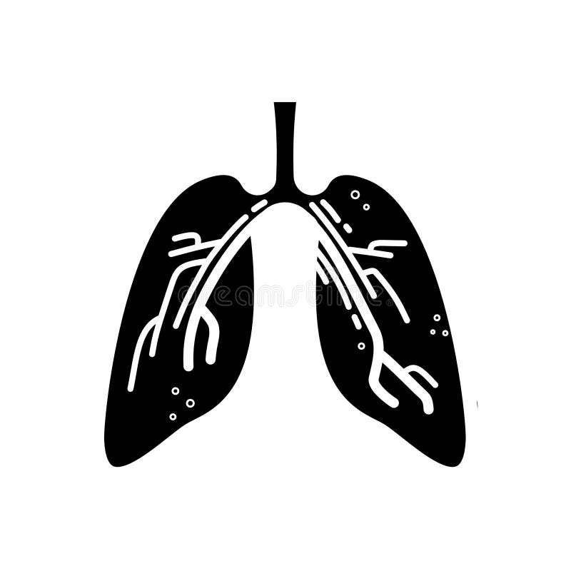 Lungs, Breathing - Vector Icon Stock Illustration - Illustration of ...