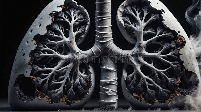 Lungs of a Cigarette Smoker, Consequences of Smoking Cigarettes ...