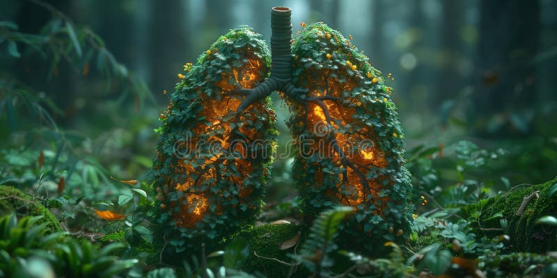 Lungs of the Earth. Created by Generative Artificial Intelligence Stock ...