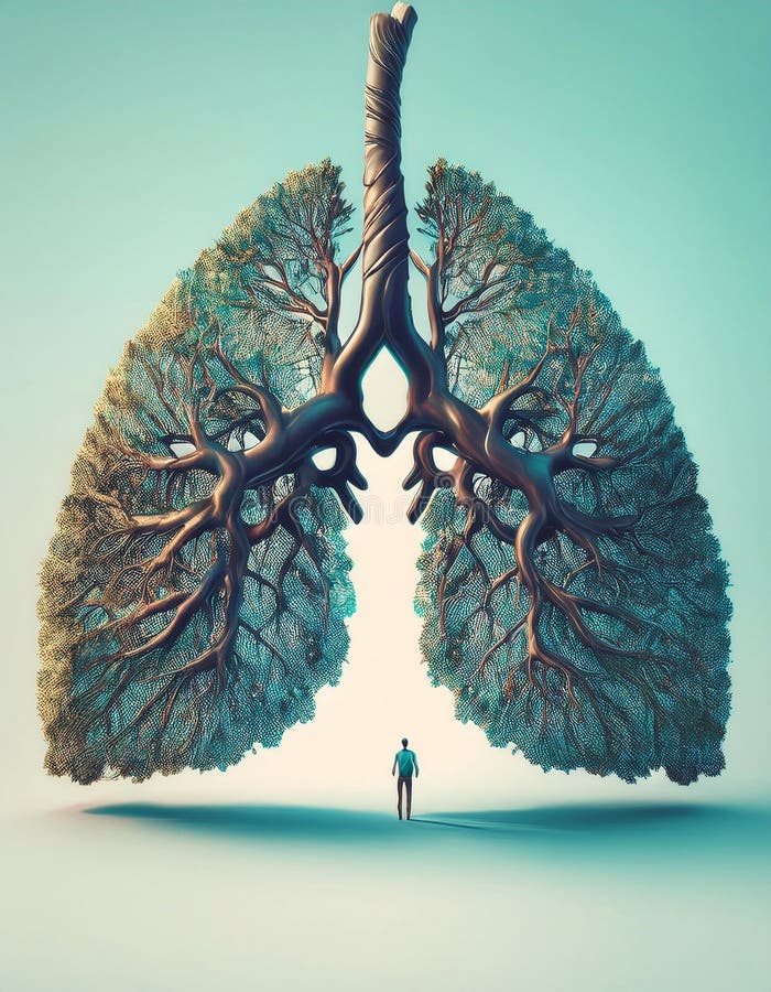 Lungs in the Form of an Inverted Tree. Stock Illustration ...