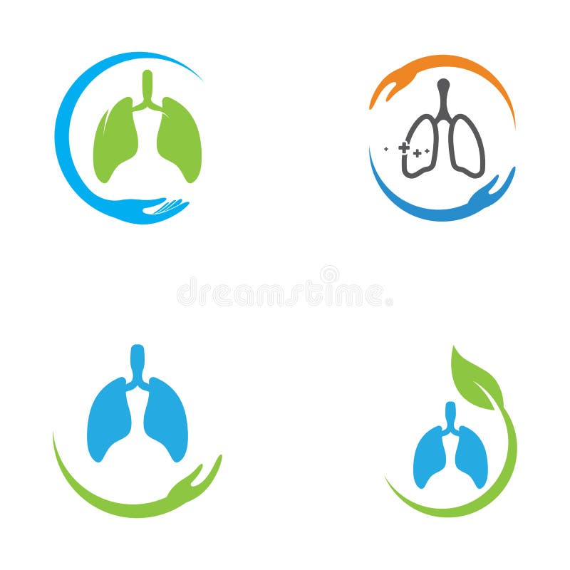 Lungs Health and Lungs Care Logo Vector Design, Lungs Logo Illustration ...