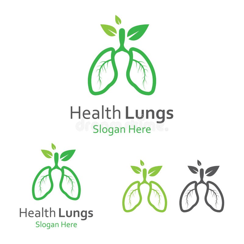 Lungs Health and Lungs Care Logo Vector Design, Lungs Logo Illustration ...