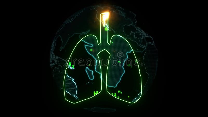 Lungs Health Visualization with Digital Effects and Data Representation ...