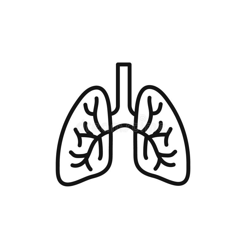 Lungs Icon Vector Set Collection for Web Stock Vector - Illustration of ...