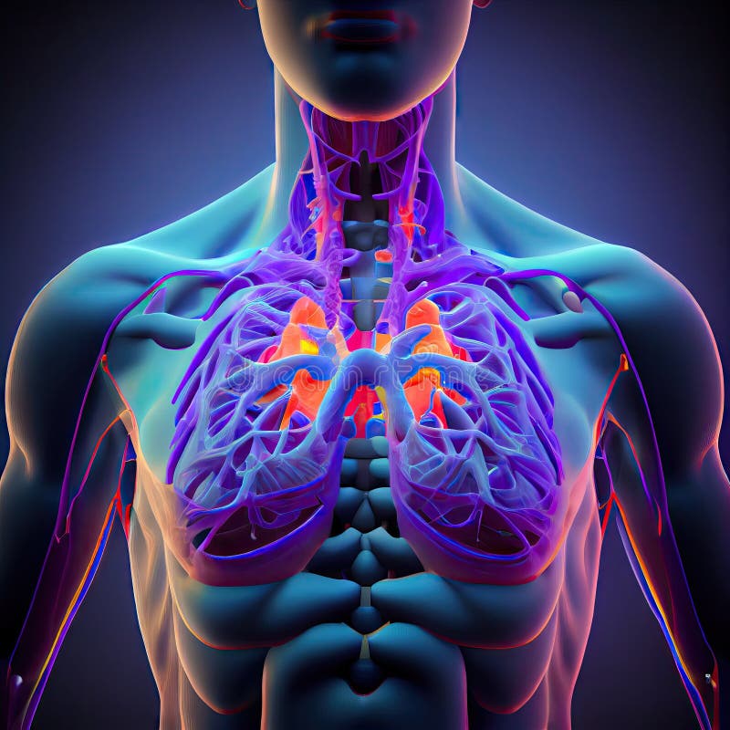Lungs inside human body stock illustration. Illustration of internal ...
