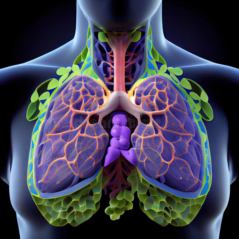 Lungs inside human body stock illustration. Illustration of lobe ...