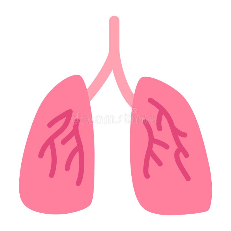 Lungs Isolated Icon with Modern Flat Style Icon Color or Colorfull ...
