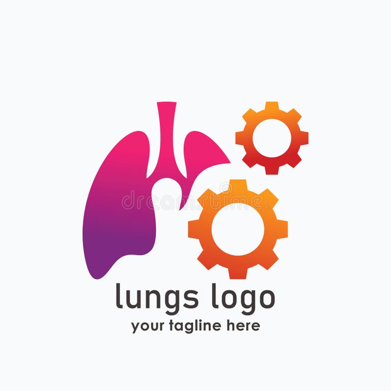 Lungs Logo , Lungs Gear Logo Designs Vector, Lungs with Gear Designs ...