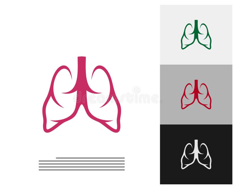 Lungs Logo Template Design Vector Emblem Design Concept Creative