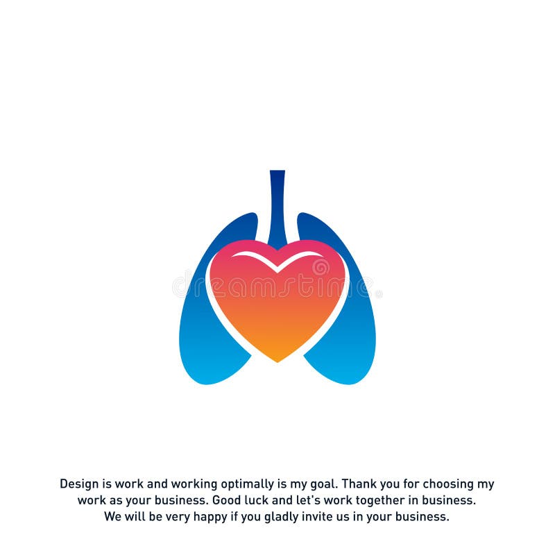 Lungs Love Hearth Logo Vector Concept, Health Lungs Logo Designs ...