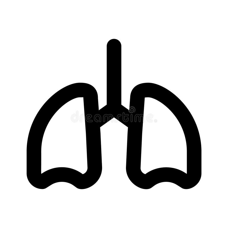 Lungs with Modern Style Vector Icon Stock Vector - Illustration of ...