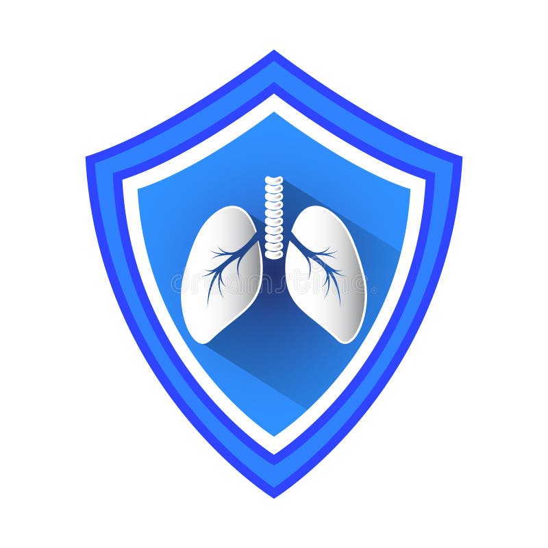 Protection of lungs stock vector. Illustration of icon - 8057021