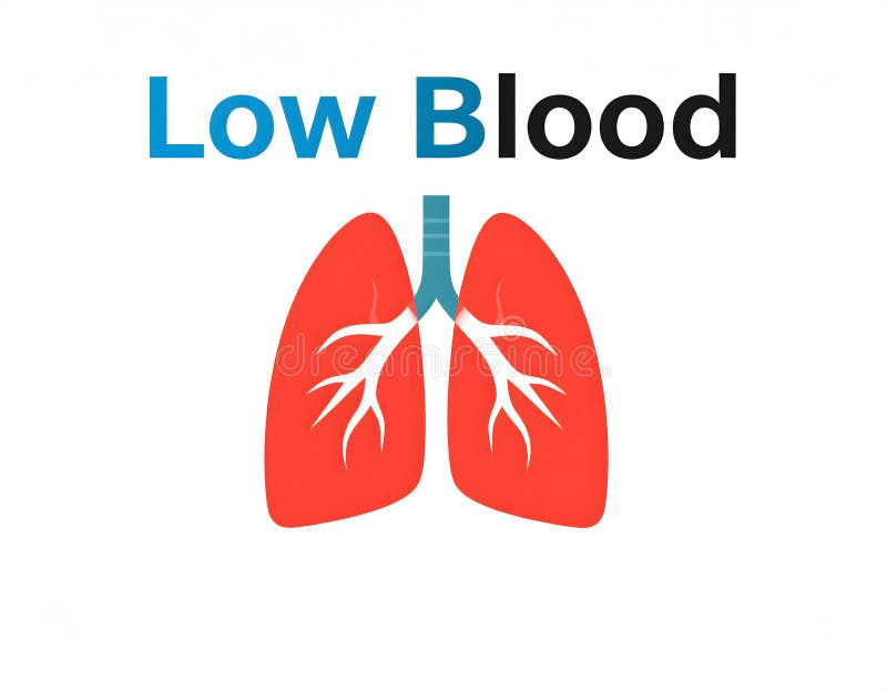 Lungs Showing Low Blood Pressure and Respiratory System Issues Stock ...