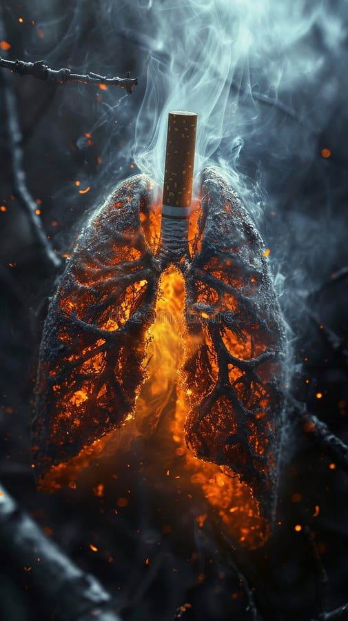 Lungs with smoke stock photo. Image of person, sick - 311221390