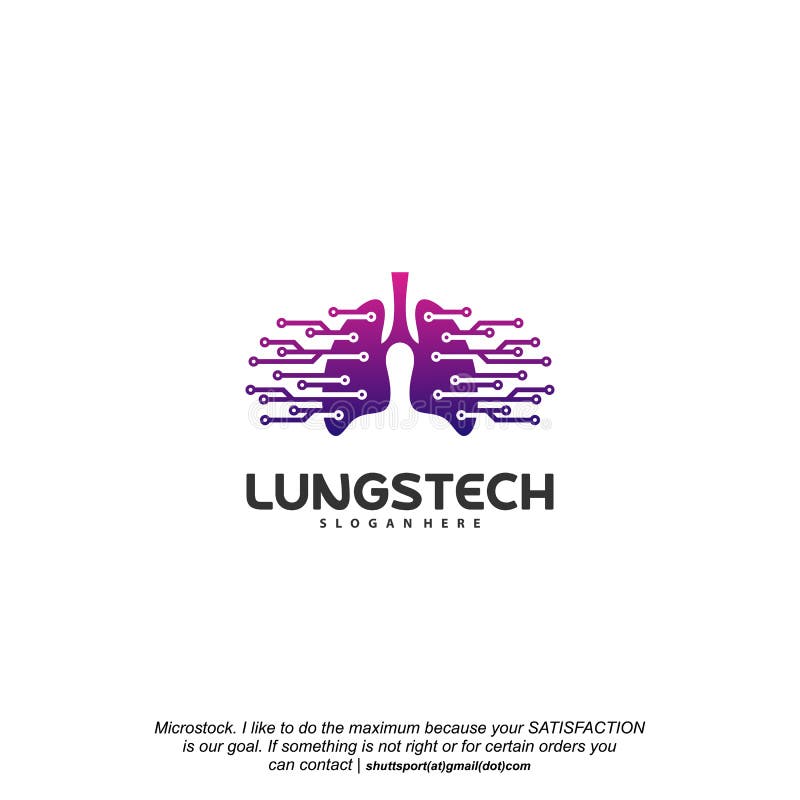 Lungs Tech Logo Designs Vector, Lungs with Tech Symbol Iconinc Logo ...