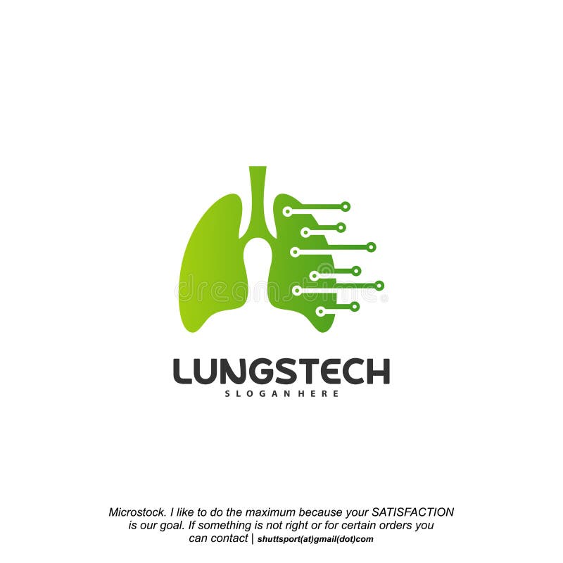 Lungs Tech Logo Designs Vector, Lungs with Tech Symbol Iconinc Logo ...