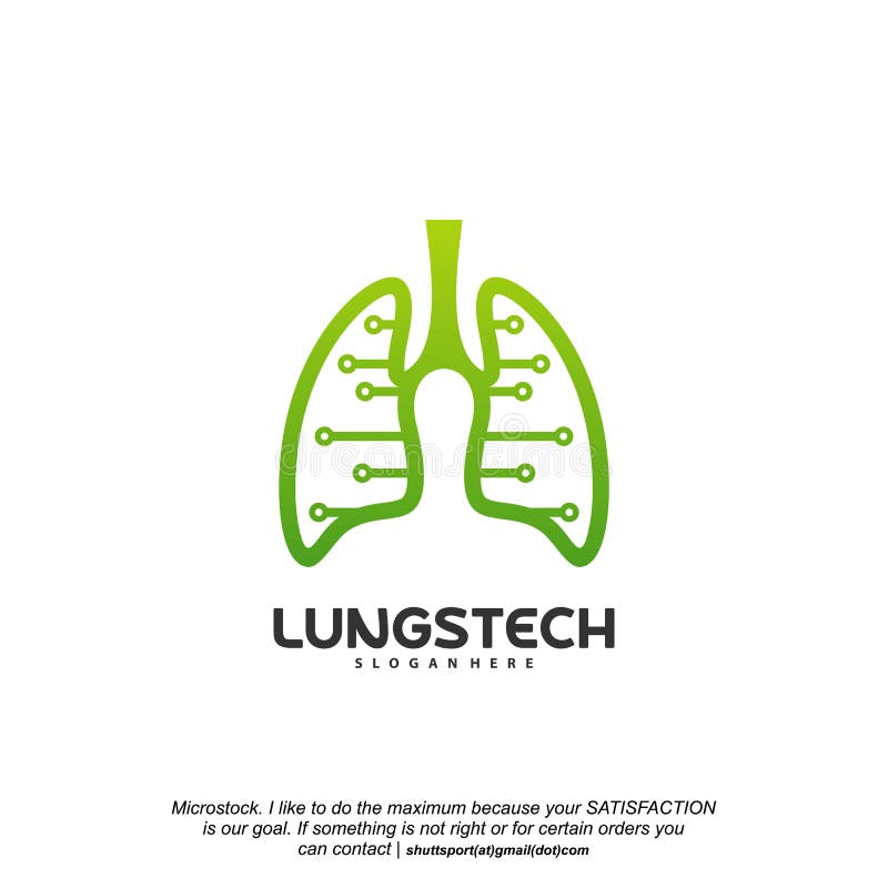 Lungs Tech Logo Designs Vector, Lungs with Tech Symbol Iconinc Logo ...