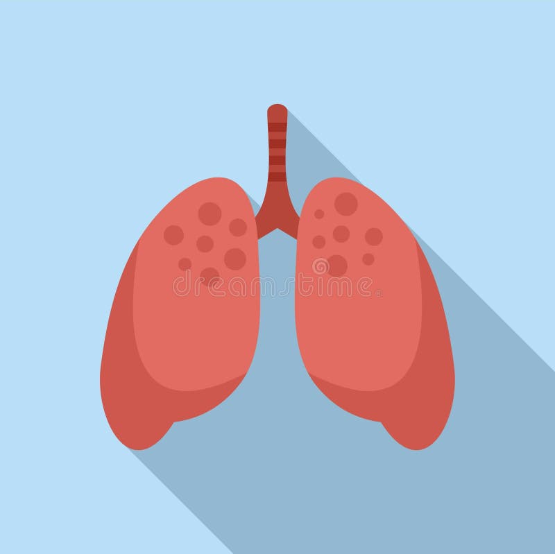 Lungs Transplant Icon Flat Vector. Anatomy Human Organ Stock Vector - Illustration of computer ...